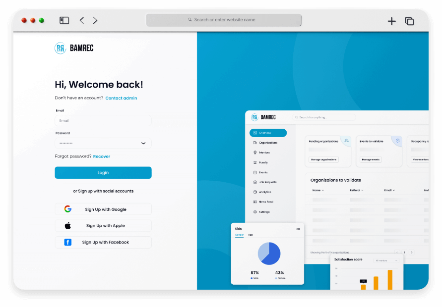 Bay Area Kid Activities Platform Bamrec Developed by Albiorix